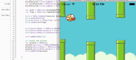 Flappy Bird återskapat I Apples Swift 